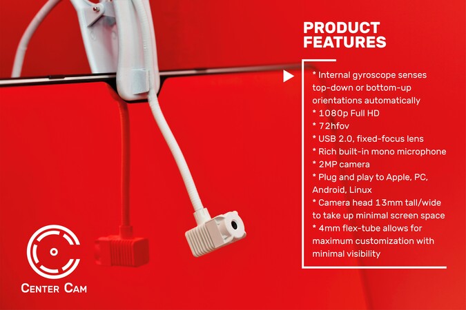 Center Cam V2.0: a better middle-screen webcam ~ Kickbooster Campaign